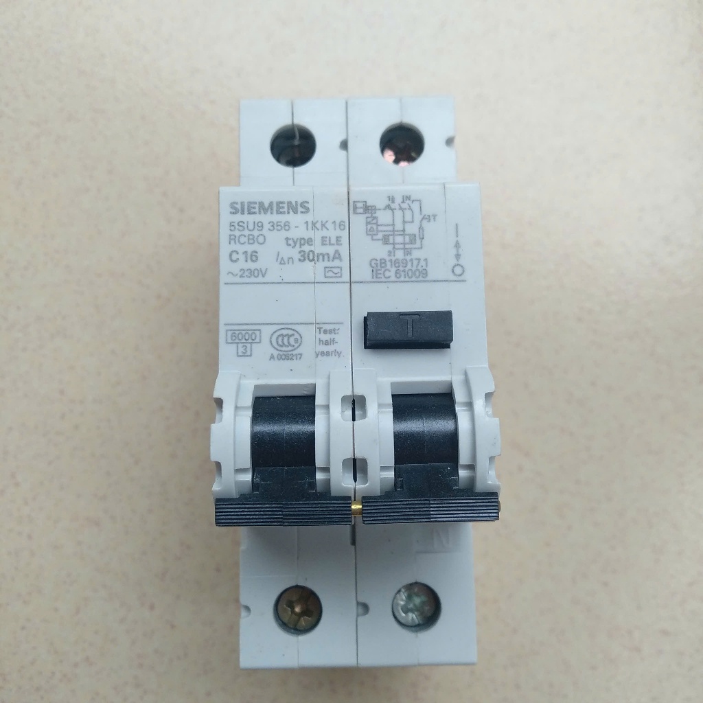 RCBO 2P Siemens C16 - CB chống rò, chống giật 16A - Hàng tồn kho thanh ...