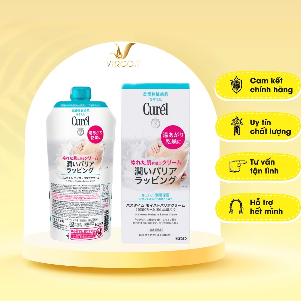 Kem Dưỡng Body Curel Bathtime Moist Barrier Cream 310g | Shopee Việt Nam