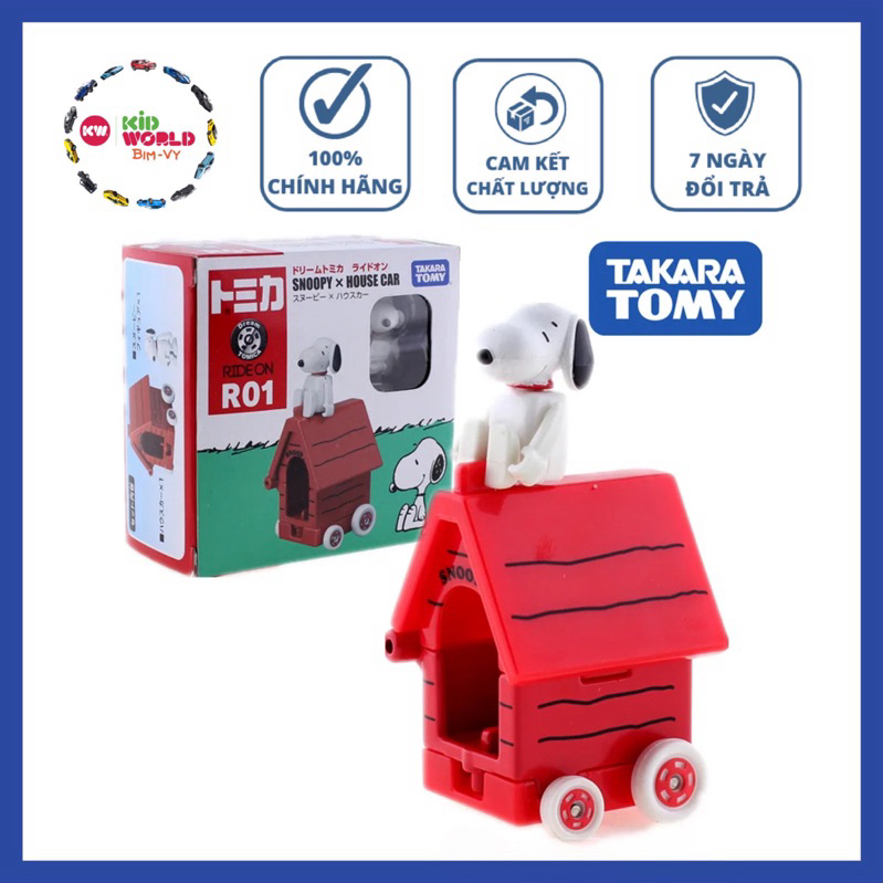 Xe mô hình Tomica Box Disney Snoopy & House Car. No.R01. | Shopee Việt Nam
