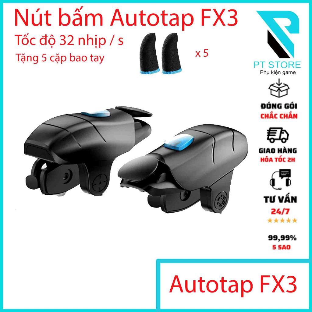 Nút bấm chơi game FX3 auto táp 32 nhịp/s bắn Pubg Mobile Free Fire 4 ...