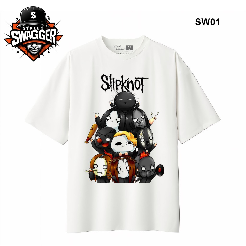 Street Swagger Brand Tổng hợp các mẫu áo thun trắng ban nhạc Slipknot ...
