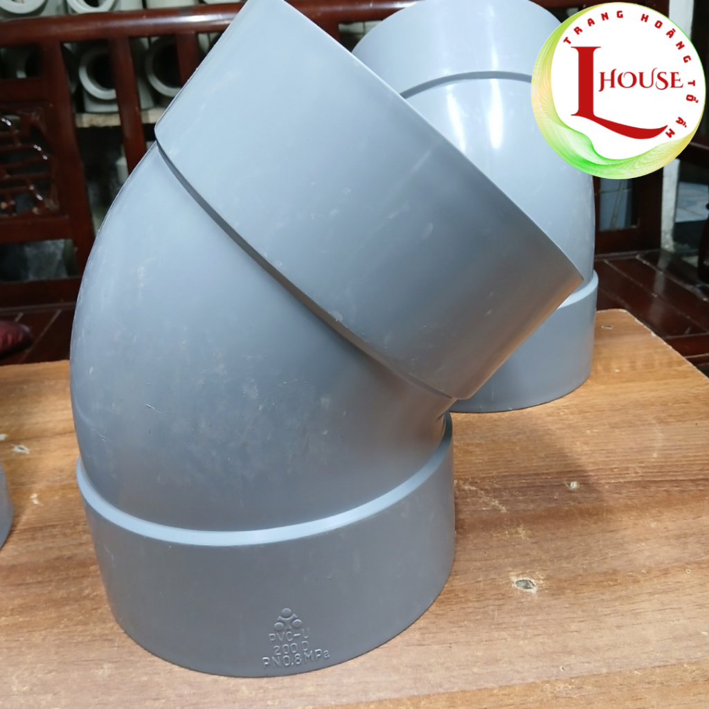 Chếch PVC D200, Nối góc 45 độ PVC D200 PN8 Đệ Nhất Chính hãng - L-House ...