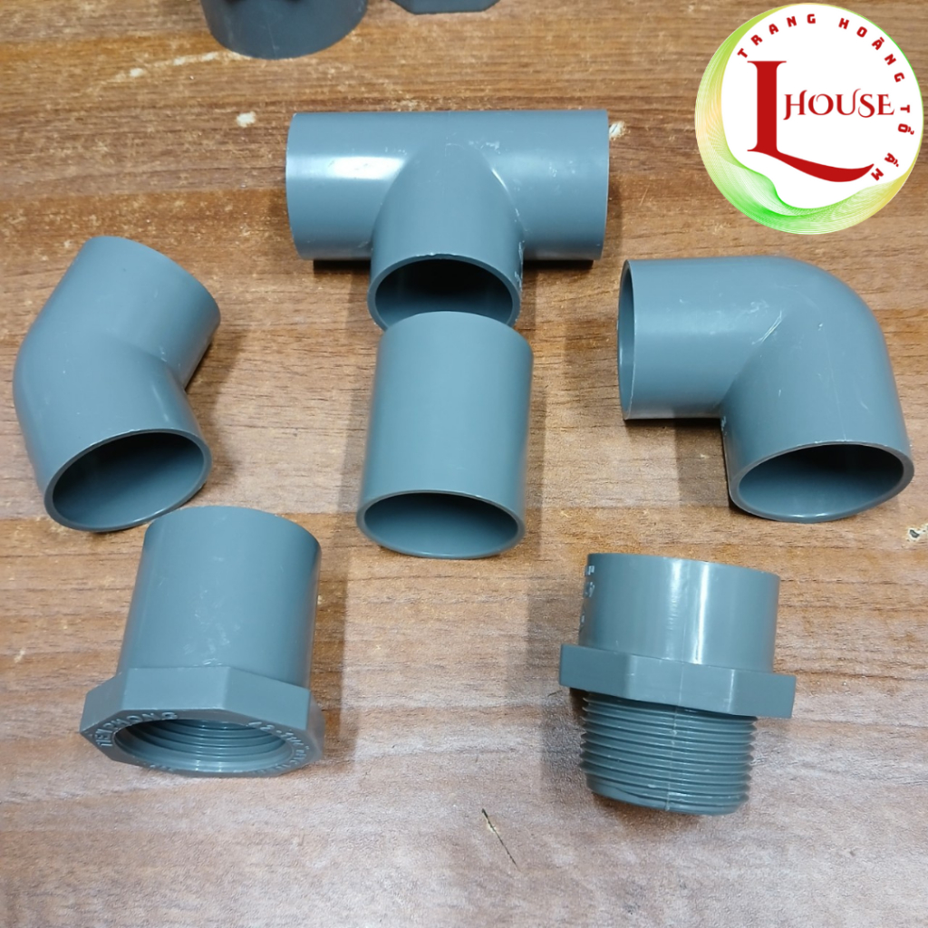 Phụ kiện ống nhựa PVC D42 Tiền Phong (Cút, Chếch, Tê, Măng sông, Ren ...