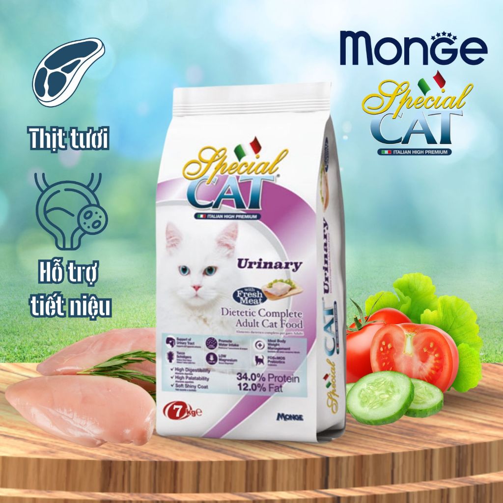 Hạt Cho Mèo MONGE SPECIAL CAT - Thức Ăn Cao Cấp Hỗ Trợ Tiết Niệu Cho ...