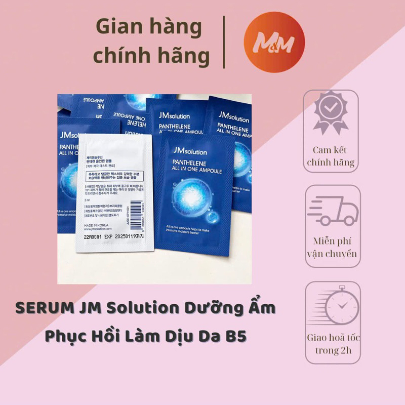 SERUM JM Solution Dưỡng Ẩm Phục Hồi Làm Dịu Da B5 (Hộp 10 Miếng) | Shopee Việt Nam