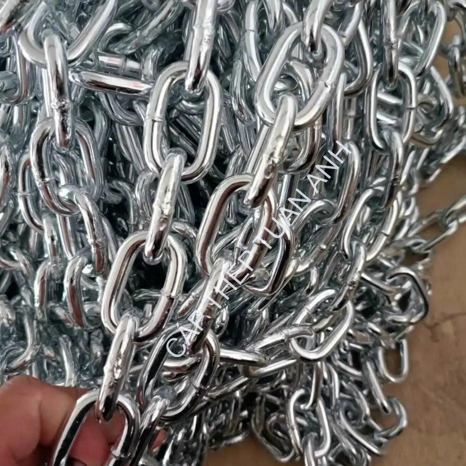 dây xích hàn sắt mạ kẽm cho chó đủ size dày 3ly 4ly 5ly cho chó có móc ...