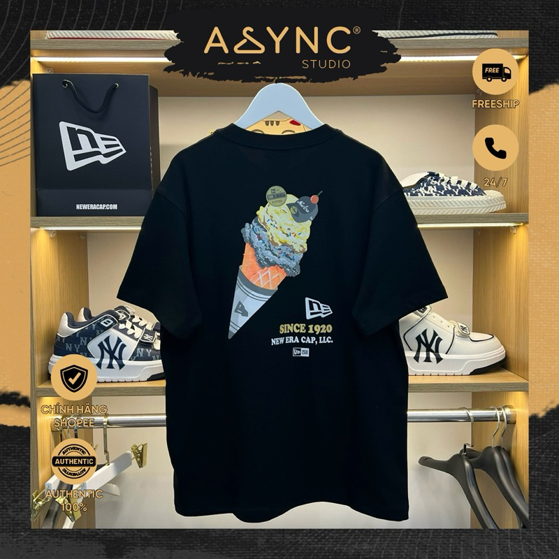(Auth) Áo Thun New Era Home Kem Ốc Quế Màu Đen Và Nâu | CODE: 14363711 - 14363715 - Async Studio ...