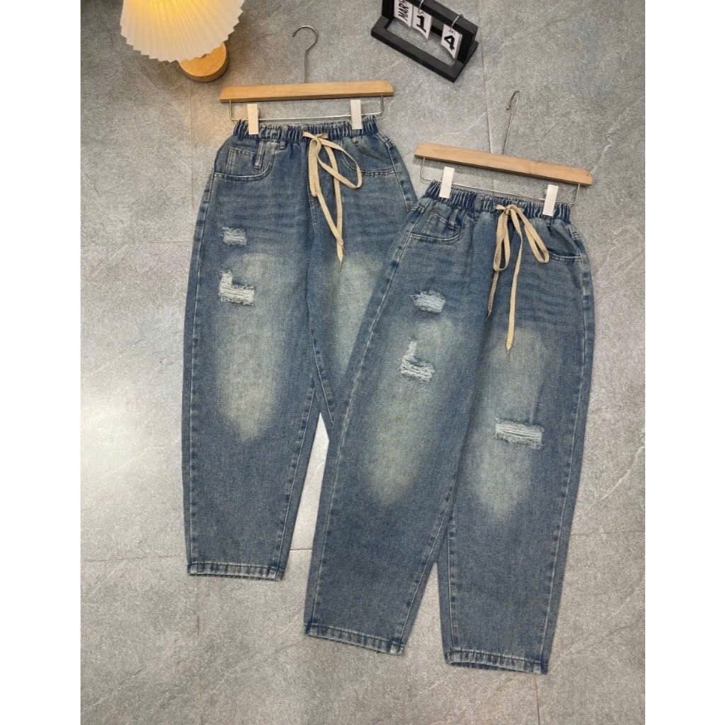 ( JEAN ĐẸP) Quần Jean bò baggy Xuông Nữ Cạp Cao Quần Jean Lưng Chun Cạp ...