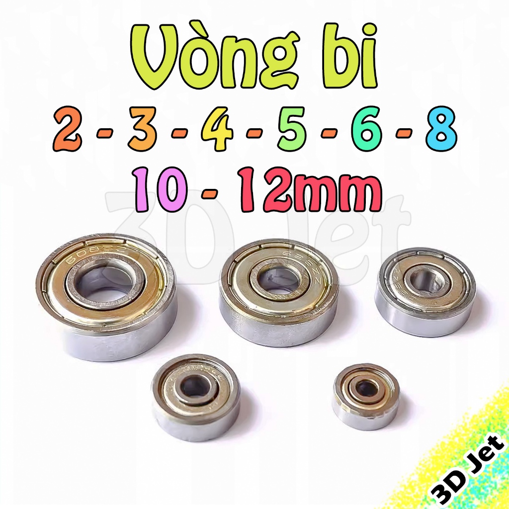 Vòng Bi Bạc Đạn nhỏ trục 2mm đến 12mm,bac thau, bac dan, bac lot, vong ...