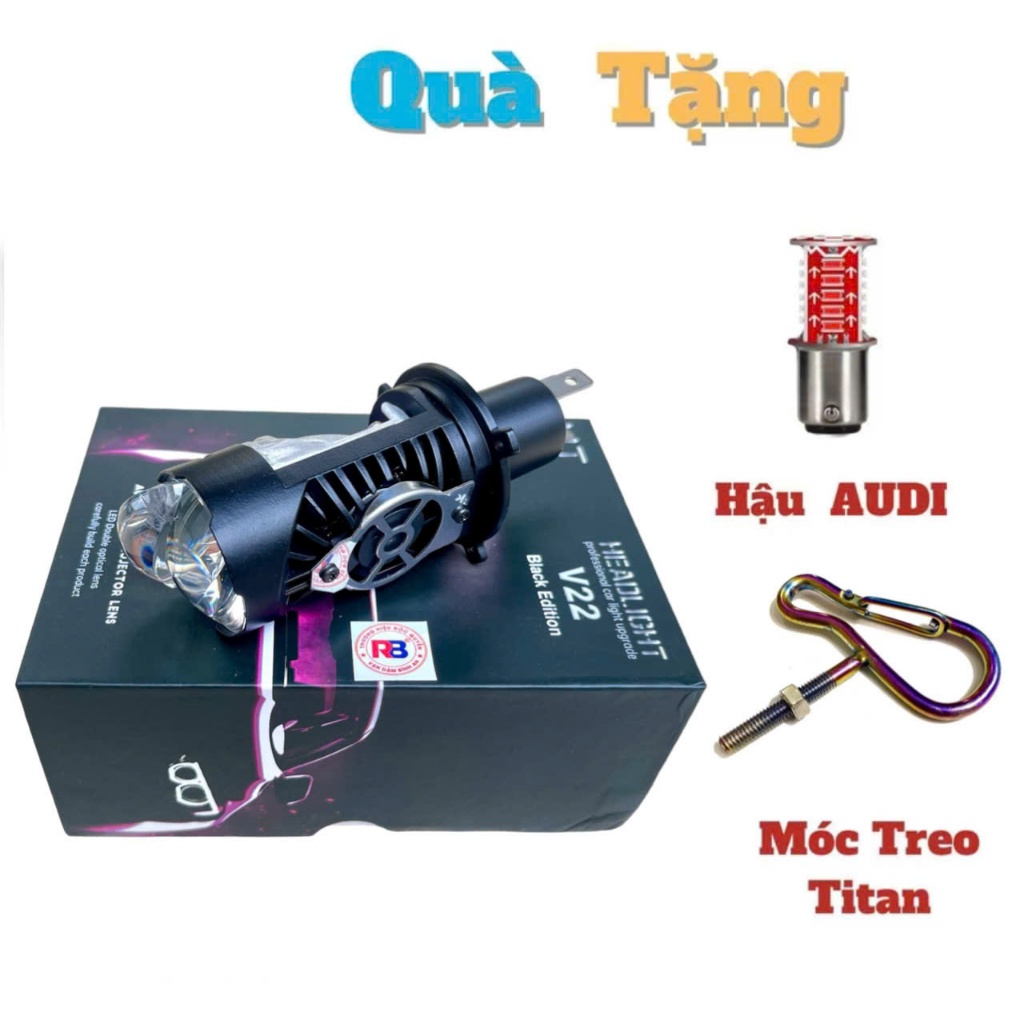 TẶNG 1 HẬU AUDI+1 MÓC KHÓA CÀI [RBHL2030] Đèn Pha Led V22 ,Công Suất ...
