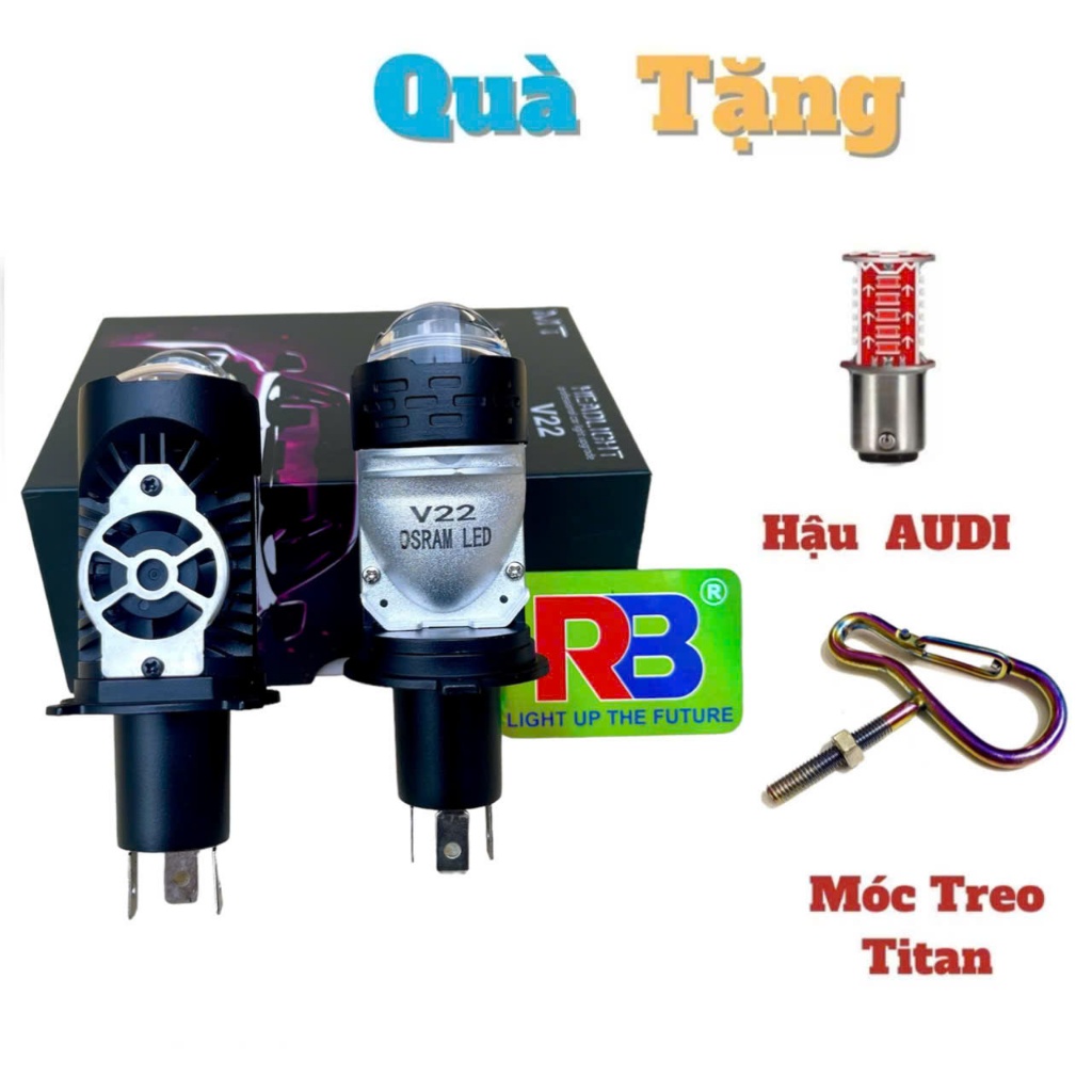 TẶNG 1 HẬU AUDI+1 MÓC KHÓA CÀI [RBHL2030] Đèn Pha Led V22 ,Công Suất ...