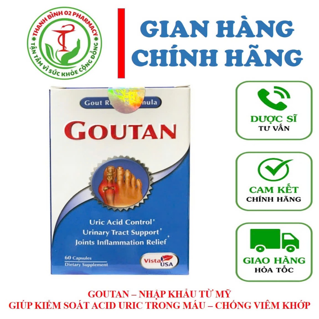 GOUTAN - GIÚP KIỂM SOÁT AXIT URIC - GIÚP GIẢM ĐAU CHỐNG VIÊM KHỚP ...
