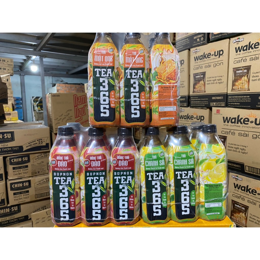 Lốc 6 Chai Trà BUPNON TEA 365 x 500ml Hương Chanh Sả / Trà Mật Ong ...