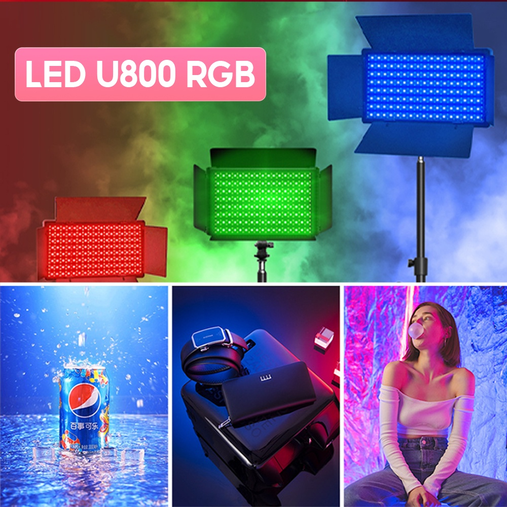 [Hỏa Tốc TPHCM] Đèn Led U800 RGB 3200K-5600K hỗ trợ live quay video ...