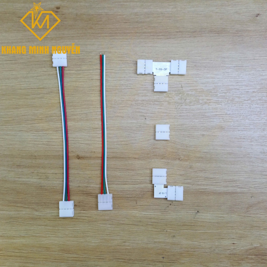 Đầu nối LED RGB 3pin, kẹp nối LED dây RGB 3pin 5V-12V-24V-48V - không dây, có dây, góc L, ngã 3 ...