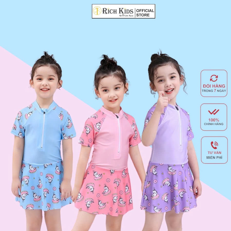 Bikini Bé Gái,Đồ Bơi Liền Thân Hoạ Tiết Dễ Thương Cho Bé Từ 10kg Đến 49kg Hãng RICHKIDS | Shopee ...