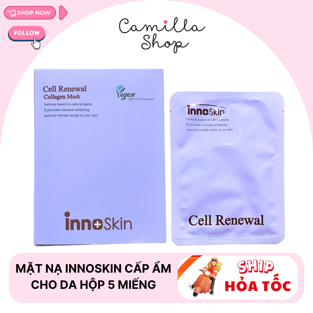Mặt Nạ Innoskin Cell Renewal Collagen Mask 25ml Hàn Quốc Hộp 05 Miếng Hỗ Trợ Trẻ Hóa Da Giúp Cấp ...