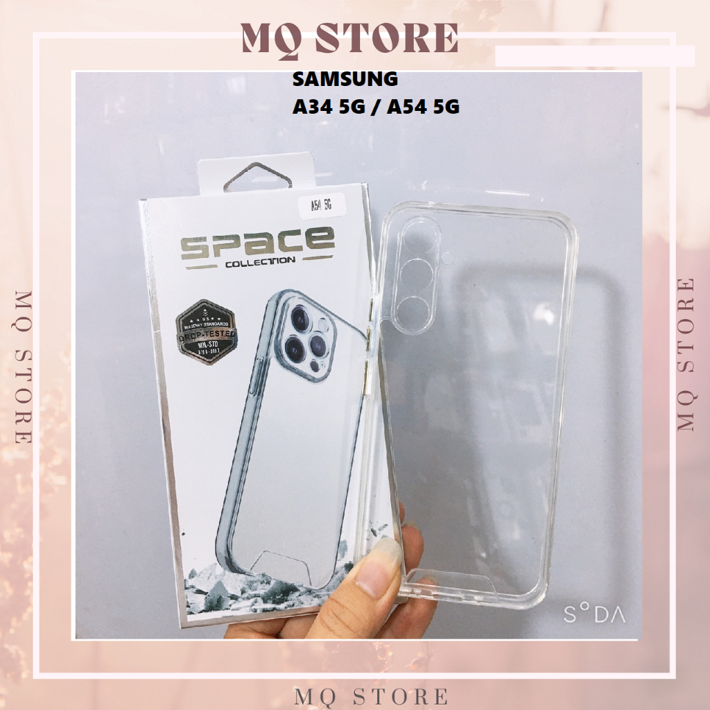 Ốp lưng Space trong suốt Samsung A34 / A54 5g chống sốc , chống ố vàng | Shopee Việt Nam