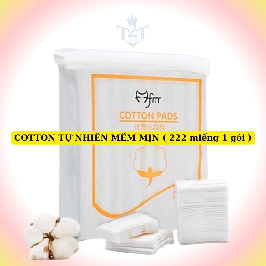 Bông tẩy trang contton pads 222 miếng một gói T2T-Store . Bông có 3 lớp ...