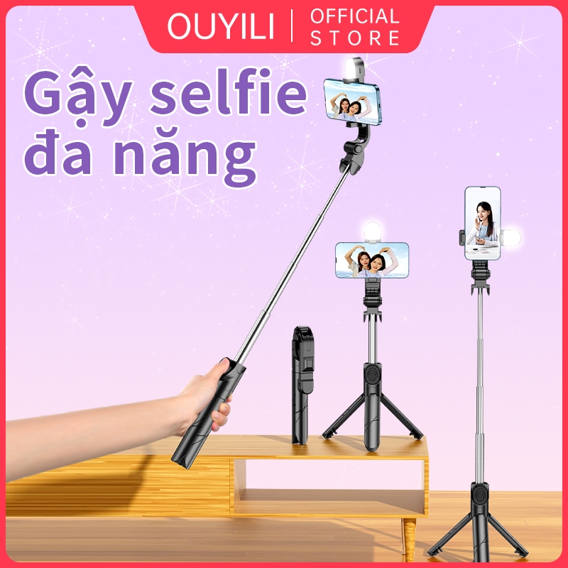 OUYILI Gậy selfie 3 chân thế hệ mới có điều khiển từ xa xoay 360 độ có ...