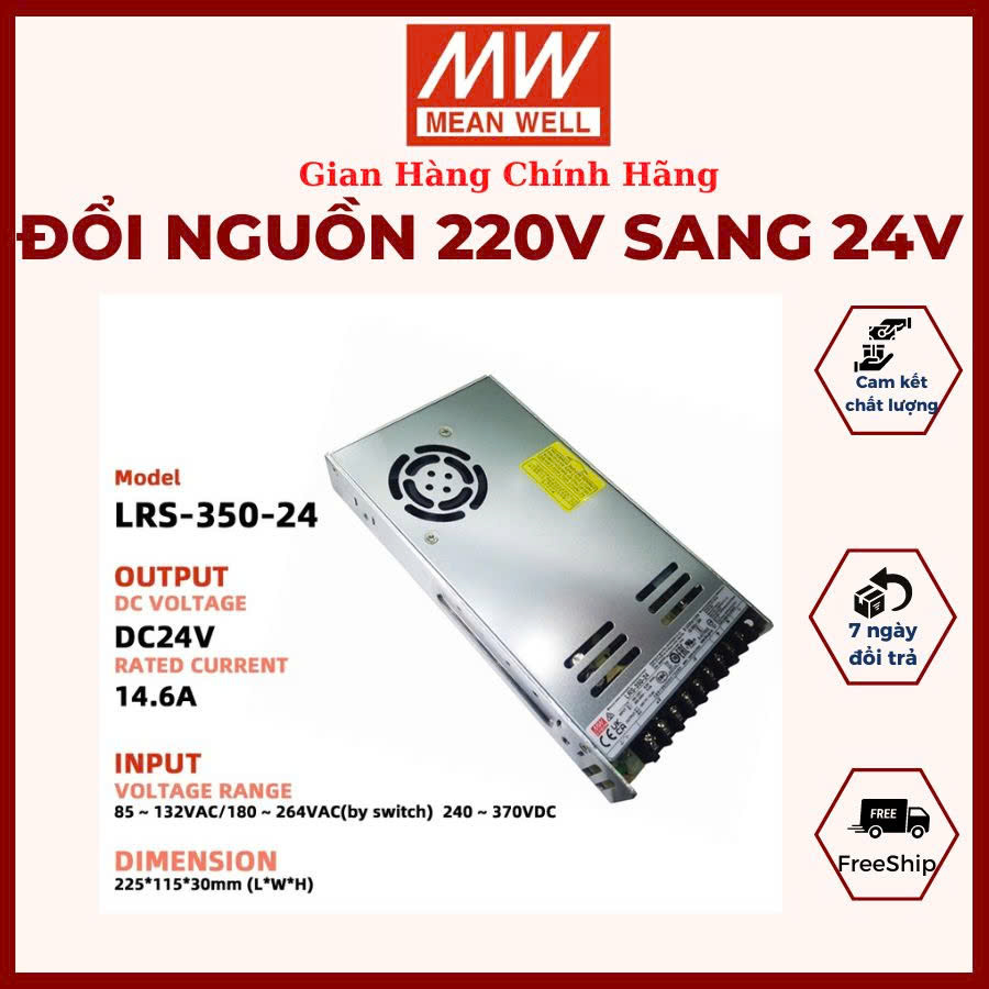Meanwell - Nguồn Meawell 12V,24V - Đổi Nguồn 220v Sang 12v, 24v - 15A,20A,25A,50A - Công Suất ...