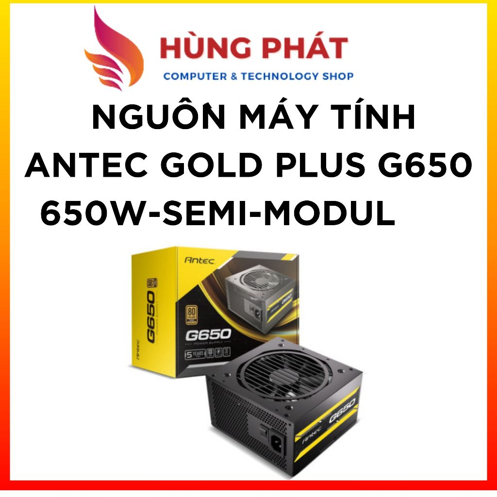 Nguồn Máy Tính ANTEC GOLD Plus G650 650W-Semi- modul - Bảo hành 5 năm ...