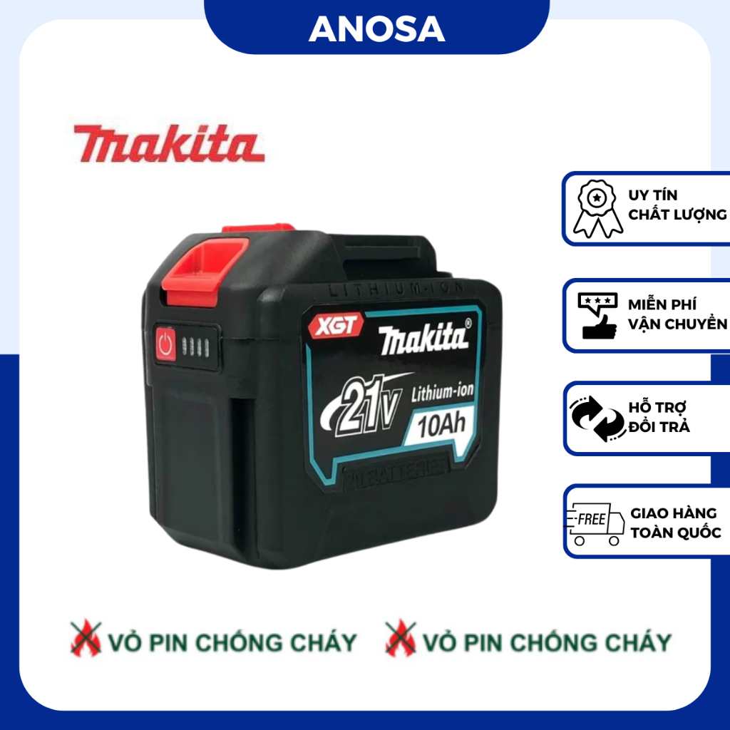Pin 20 Makita 21v Chân Pin Phổ Thông M21 Có Đèn Báo Pin Dòng Xả Cao ...