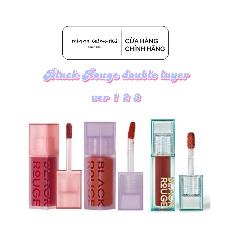 [Blackrouge] Son Kem Black rouge Double Layer Over Velvet Màu DL01 DL02 ...