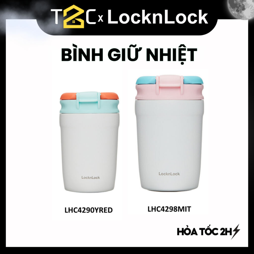 Bình Giữ Nhiệt LocknLock 320ml-430ml Có Ông Hút Cute Chính Hãng Cao Cấp LHC4290 LHC4298 T2C ...