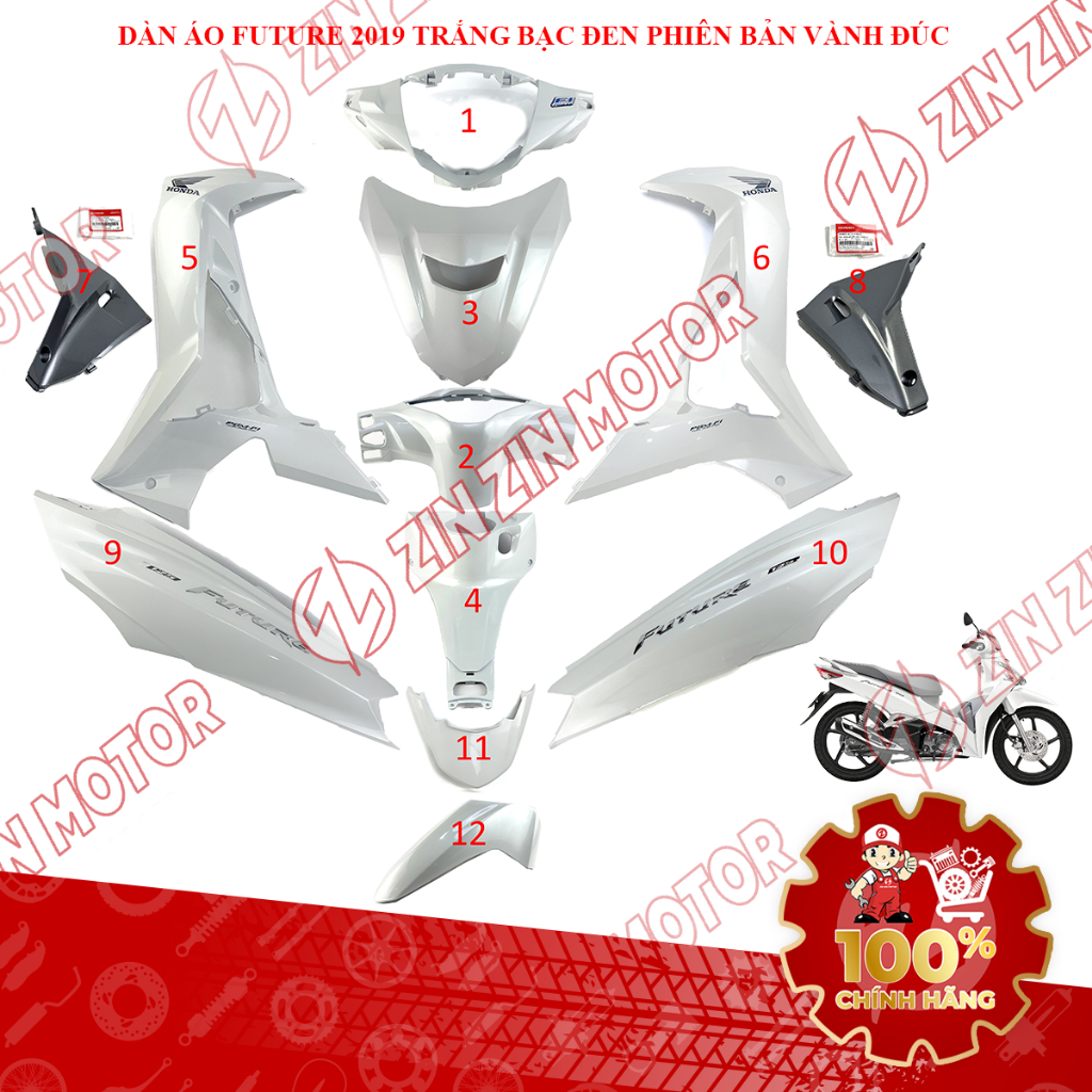 Dàn Áo Future 125 Fi, Xe Future Led Trắng Bạc Đen 2019 Phiên Bản Vành ...