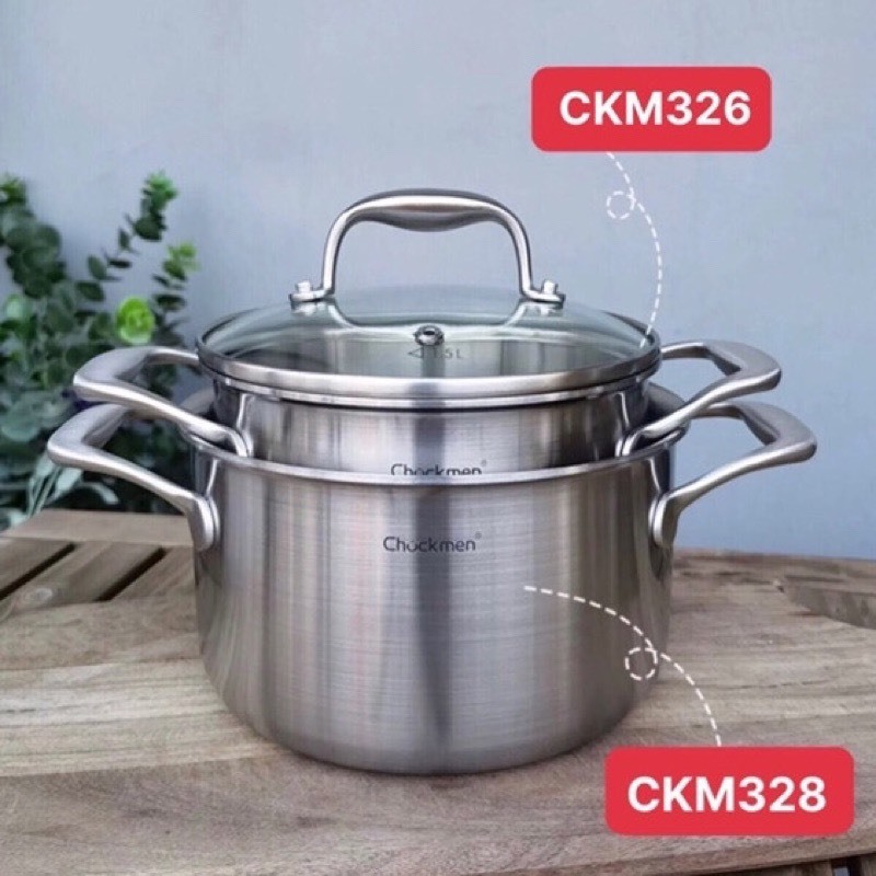 Nồi Inox 18/10 Chockmen CKM326-328 Size 16-18cm Nấu Canh Kho Thịt Cá Dùng Được Trên Mọi Bếp ...