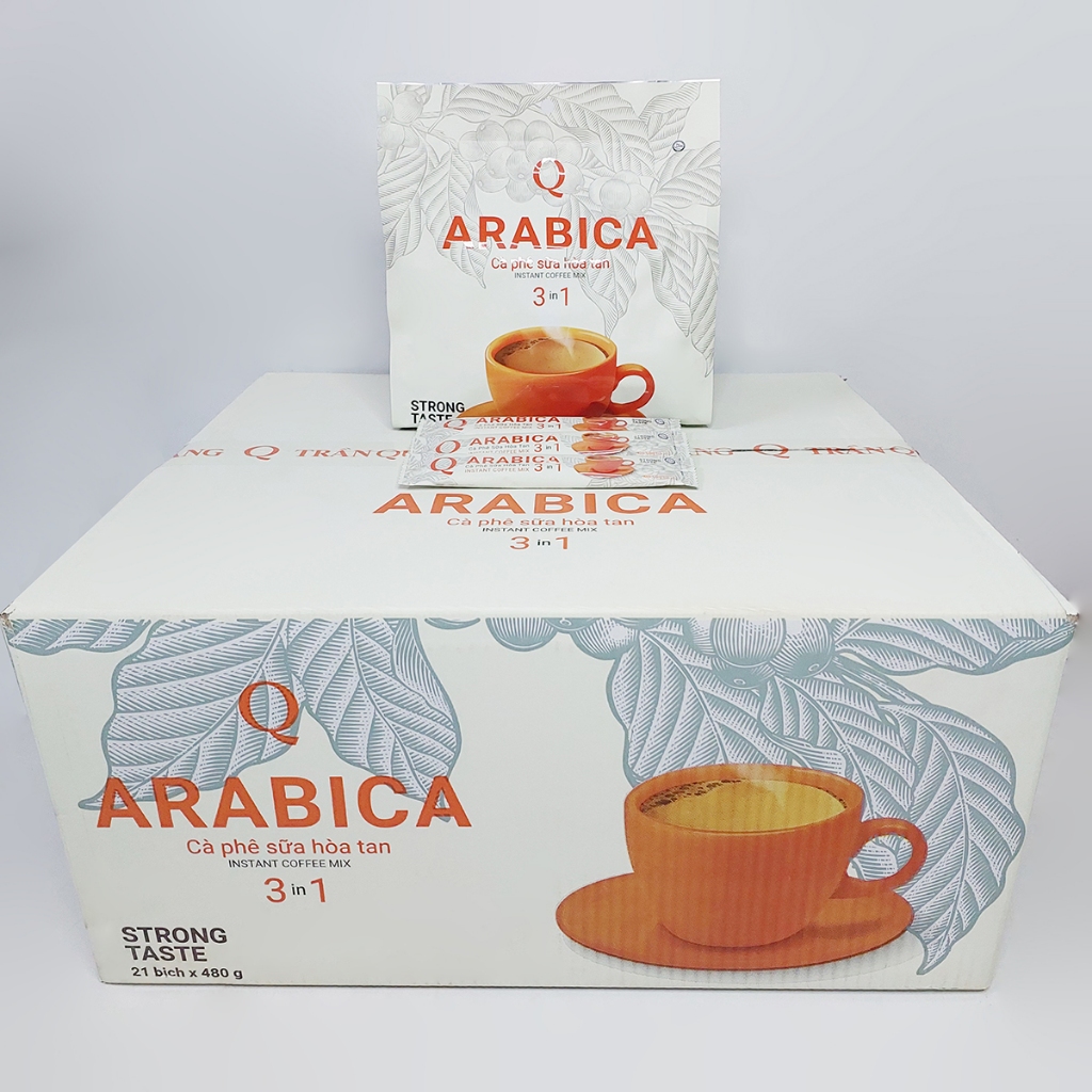 Thùng cà phê sữa Arabica Trần Quang 21 bịch 480g (mỗi bịch 24 gói nhỏ 20g) | Shopee Việt Nam