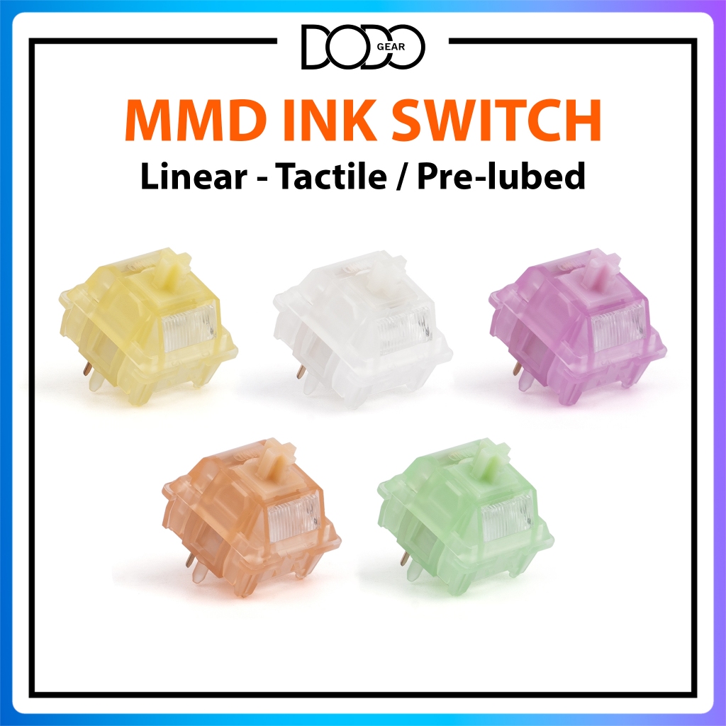 Switch MMD Ink Series Yellow White Purple Orange Green 5 PIN Linear Tactile công tắc bàn phím ...