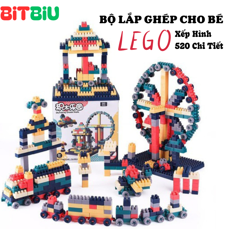 BỘ ĐỒ CHƠI XẾP HÌNH LEGO 520 CHI TIẾT, BỘ LẮP GHÉT SIÊU THÔNG MINH TRÍ ...