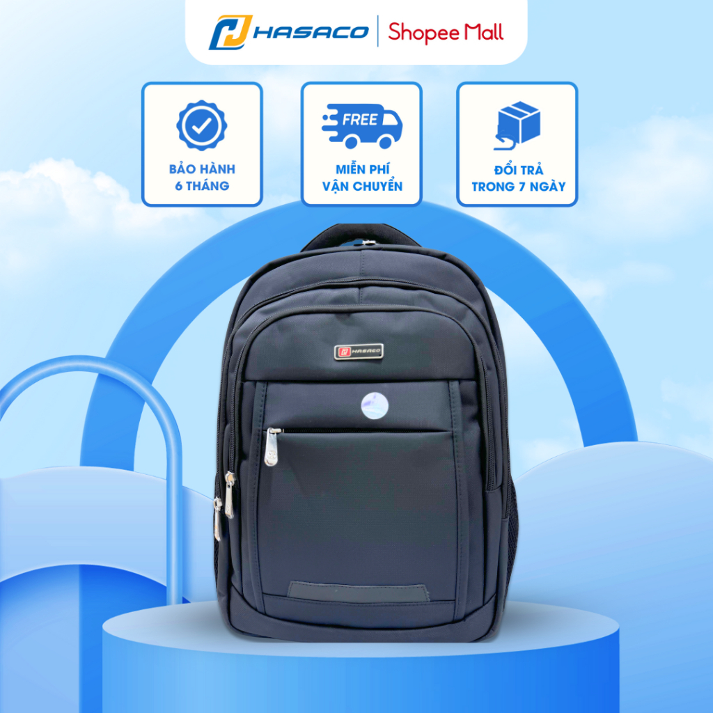 Balo nam nữ đi học đi làm HASACO B1906 chống nước nhiều ngăn, cặp sách ...