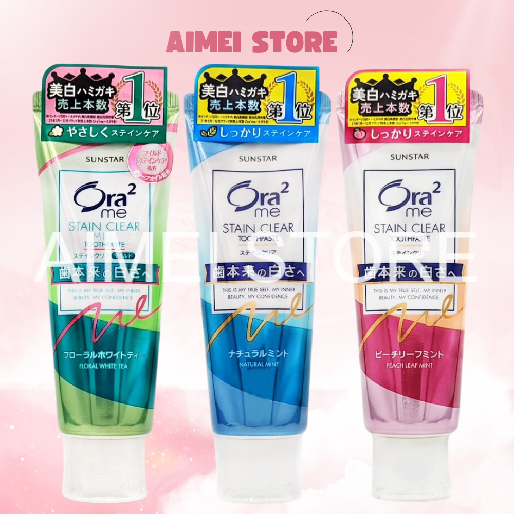 130g Kem Đánh Răng Ora2 Stain Clear SUNSTAR Ora2 Me Stain Clear Toothpaste | Shopee Việt Nam