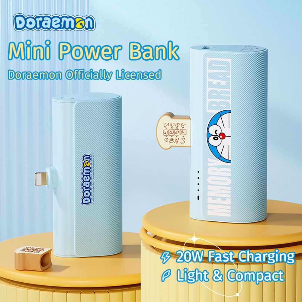 Pin Dự Phòng ROCK Doraemon Memory Bread Fast Charging 4800mAh | Shopee ...