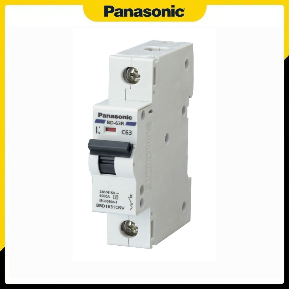 Cầu dao tự động, MCB, DIN bảo vệ quá tải, ngắnmạch CB 1 Pha 6A-63A dòngcắt 6kA Panasonic Chính ...