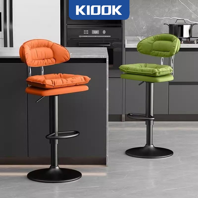 KIOOK Ghế Quầy Bar Ghế Lễ Tân Quầy Thu Ngân Xoay 360 Độ Ghế Đệm Da Cao ...
