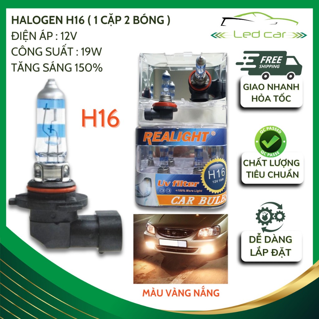 Bóng đèn halogen h16 12v tăng sáng 150% chính hãng | Shopee Việt Nam