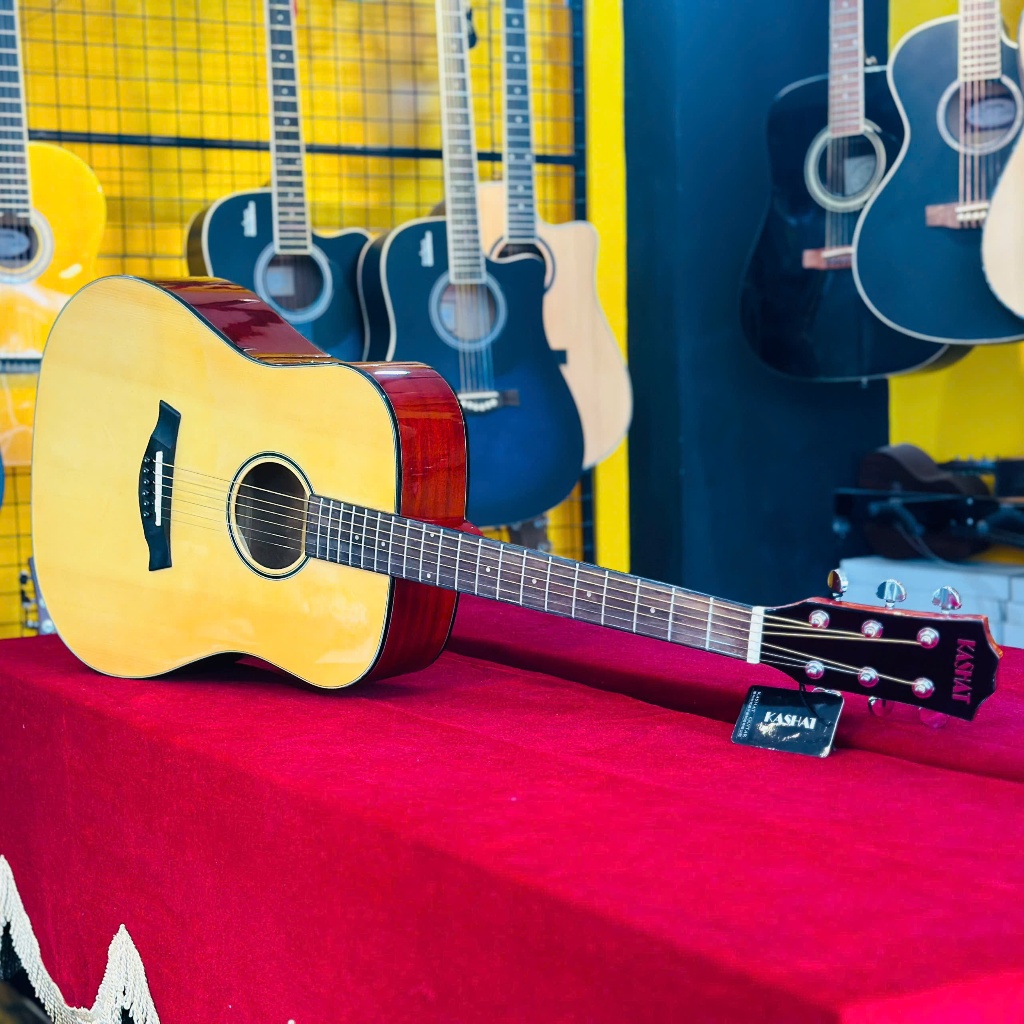 Đàn Guitar Acoustic KASHAT K-5S Gỗ Nguyên Tấm | Shopee Việt Nam