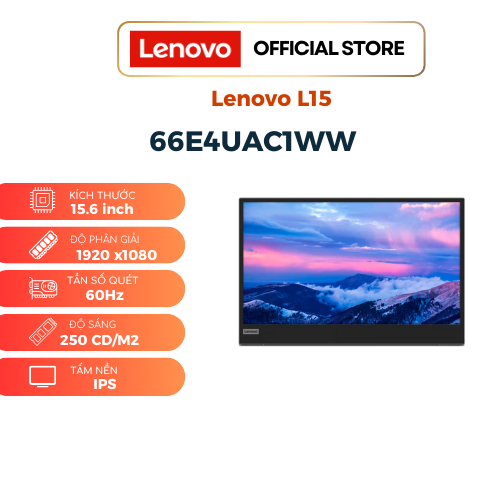 Màn hình di động Lenovo L15 (66E4UAC1WW) - (15.6"/FHD/IPS/60Hz) | Shopee Việt Nam