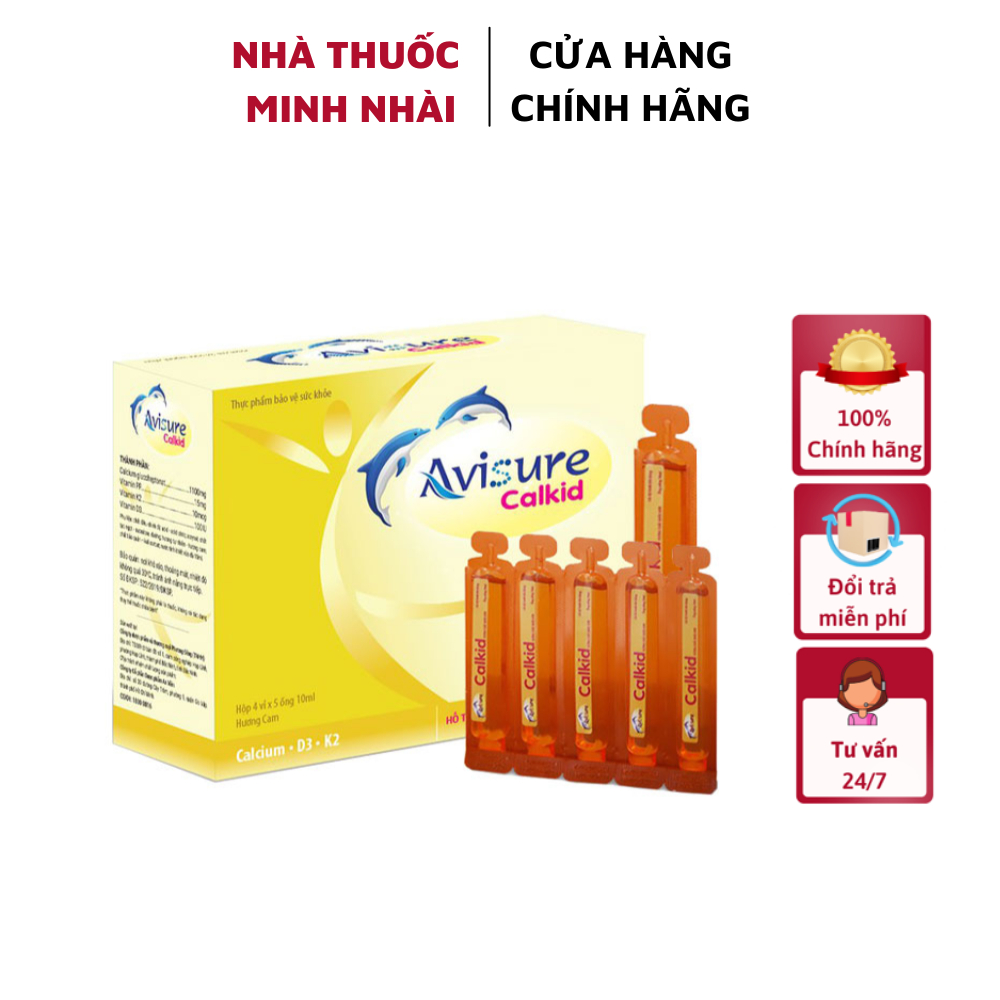 Canxi cho bé Avisure Calkid, canxi hữu cơ chứa D3 K2 bé cứng cáp phát triển chiều cao vượt trội ...
