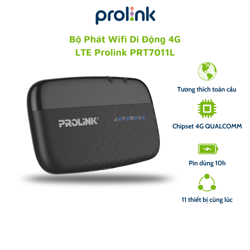 Bộ Phát Wifi Di Động 4G LTE Prolink PRT7011L - THẾ GIỚI ÂM THANH ...