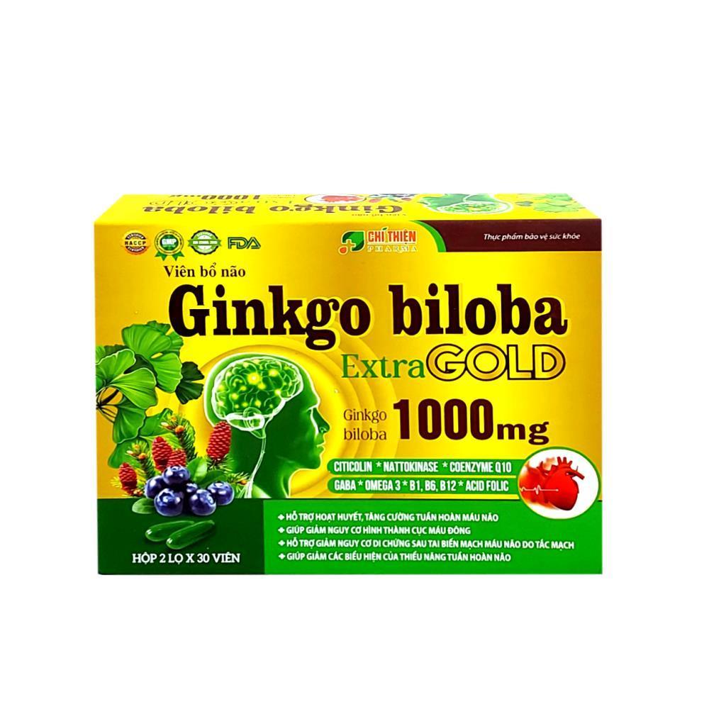 Viên Bổ Não Ginkgo Biloba Extra Gold 1000mg (H/60v) | Shopee Việt Nam