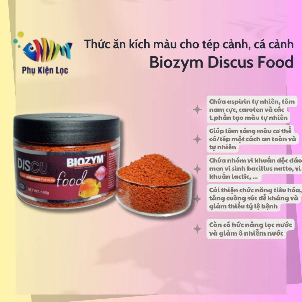 Thức ăn kích màu cho tép cảnh, cá cảnh Biozym Discus Food | Shopee Việt Nam