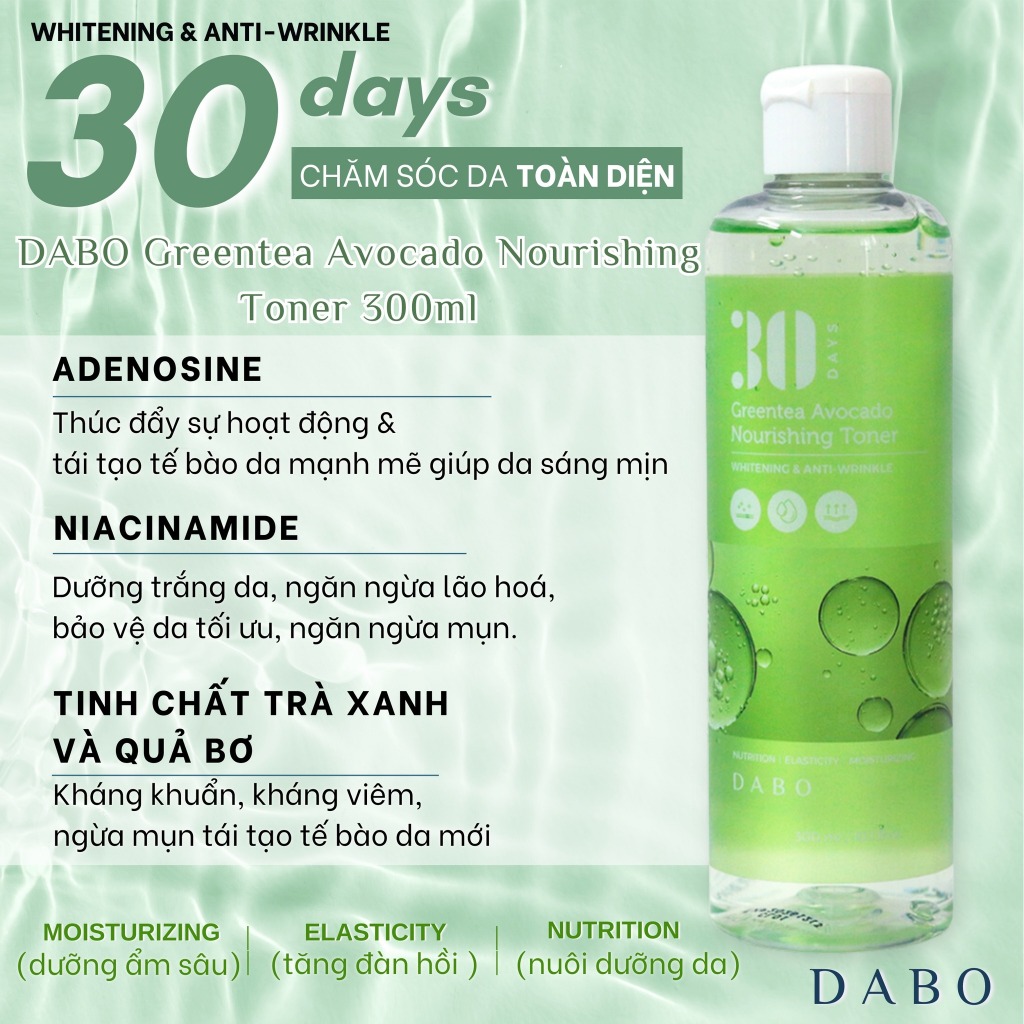 Nước Hoa Hồng Trà Xanh Và Bơ Dưỡng Trắng Da, Chống Nhăn, Ngừa Mụn ...
