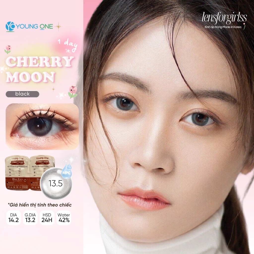 Lens 1 ngày | Kính áp tròng GIÃN TRÒNG - CHERRYMOON BLACK chính hãng ...