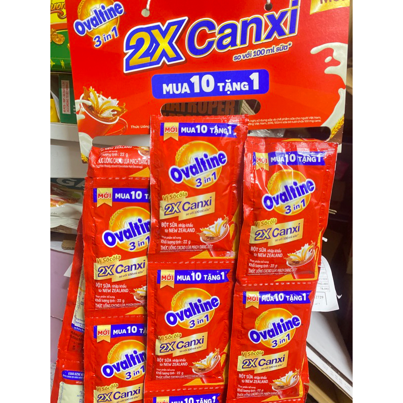 Thức Uống Cacao Lúa Mạch Ovaltine 3in1 Dạng Bột Dây 10 Gói Tặng 1 Gói ...