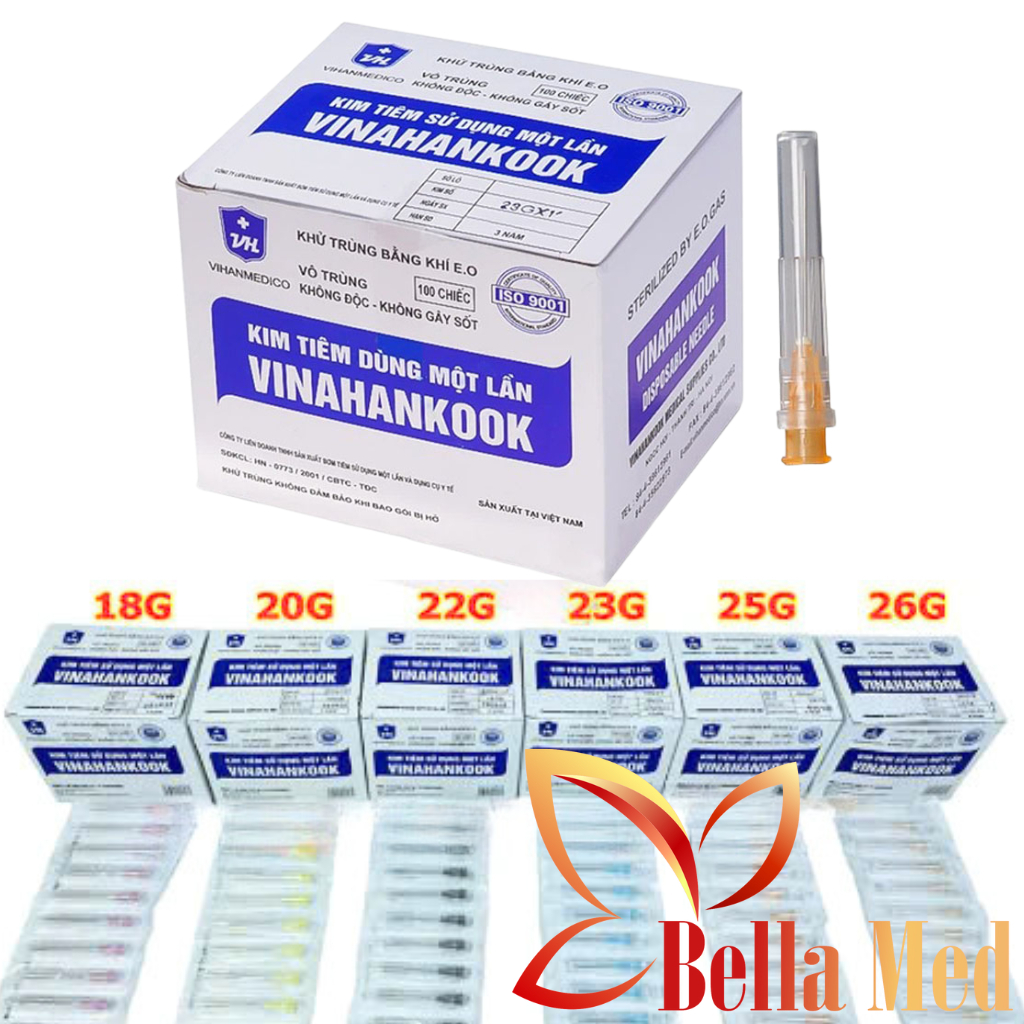 Đầu Kim tiêm 18G, 20G, 22G, 23G, 25G, 26G Vinahankook - nhiều size | Shopee Việt Nam